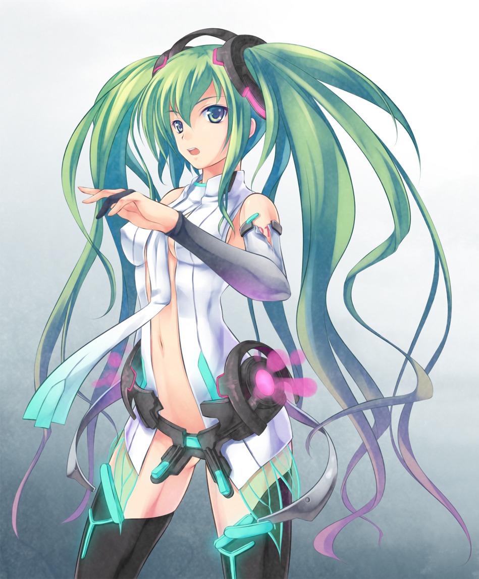 iroha (unyun) vocaloid vocaloid append hatsune miku miku append thighhighs | #140918 | yande.re